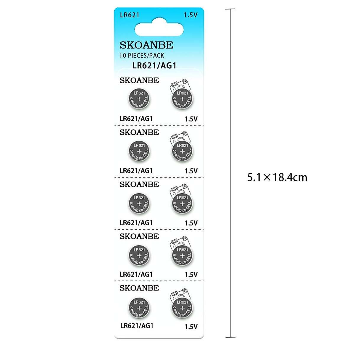 SKOANBE 10PCS LR621 AG1 SR621SW 364 LR60 164 1.5V Watch Battery