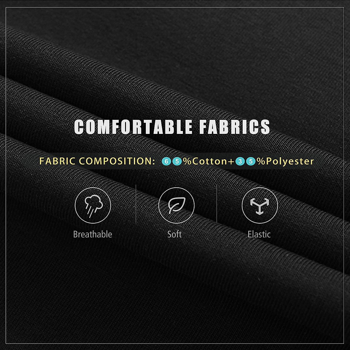 BUXKR Men's Slim Joggers Workout Pants for Gym Running and Bodybuilding Athletic Bottom Sweatpants with Deep Pockets,Black,XL