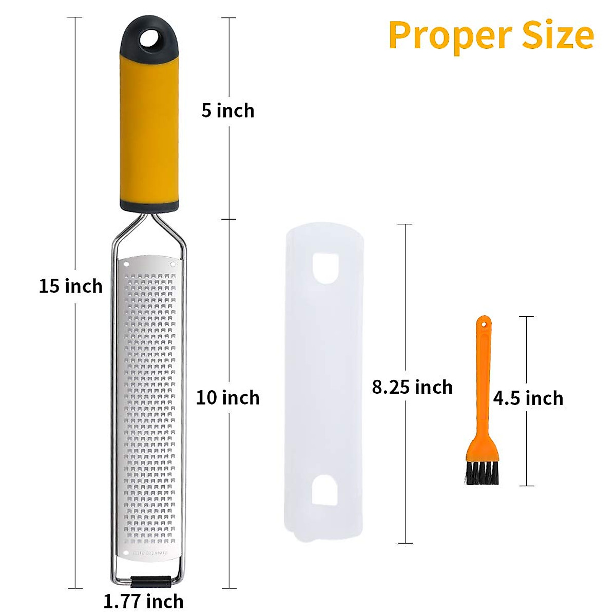 Upgraded Cheese Grater Lemon Zester Tool for Kitchen, Aisoso Premium Stainless Steel Blade Apply to Parmesan Cheese, Ginger, Garlic, Nutmeg, Citrus, Coconut, Chocolate