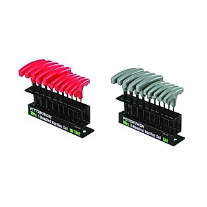 20 Piece T-Handled Allen Wrench Bit Hex Key Set SAE & METRIC With Stand