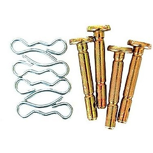 4-Pack 738-04124 Shear Pin and 738-04124 Cotter Pins for MTD Craftsman Cub Cadet Troy-Bilt Snowblowers 938-04124 738-04124A 194208