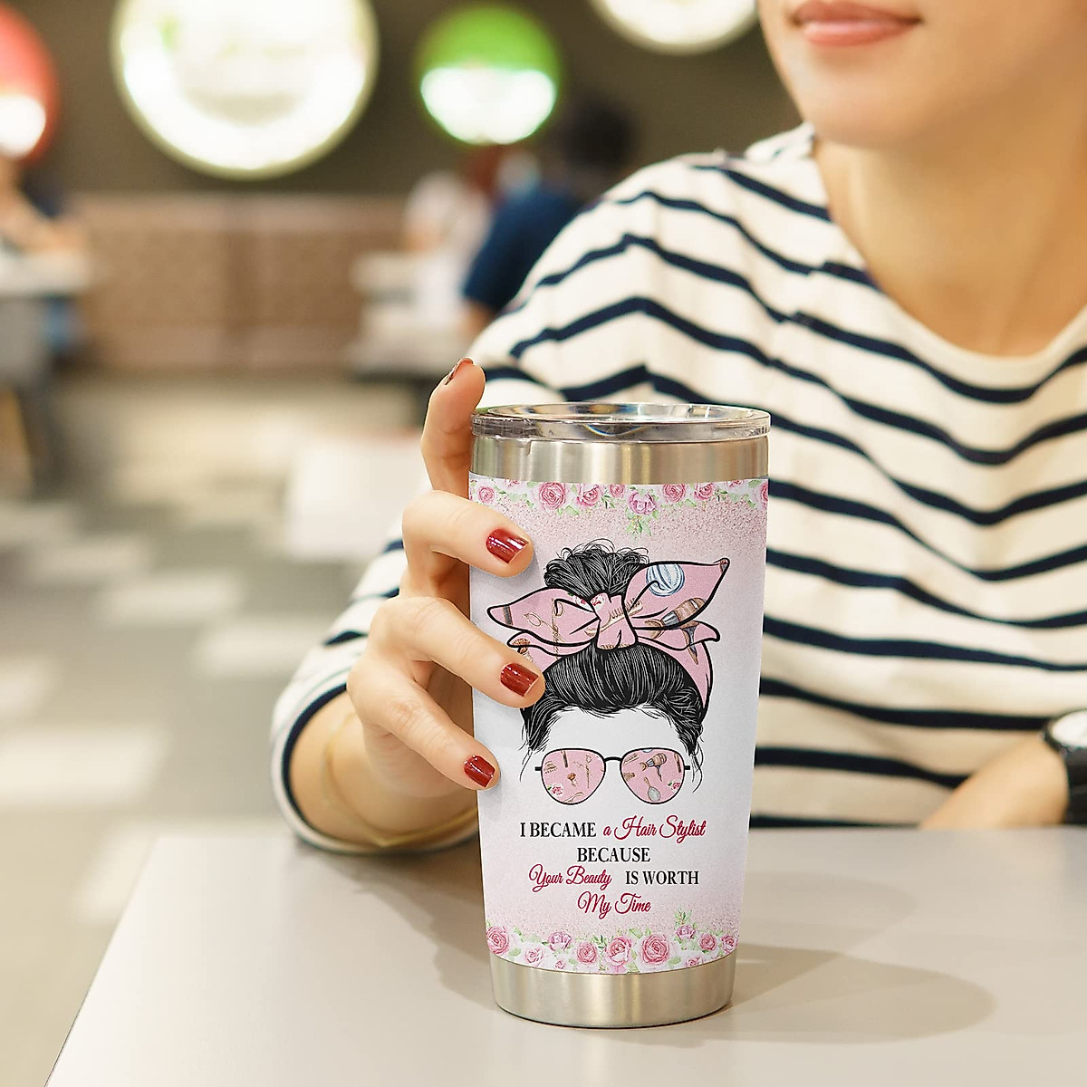 ZANIION Hair Stylist Gifts Tumbler, Hairstylist Gift Ideas, Hairdresser Gifts, Gifts For Hairdressers Female, Hair Salon Decor, To Hair Dresser/Hair Cutter Gift, Barber Gifts For Women Coffee Cup 20oz