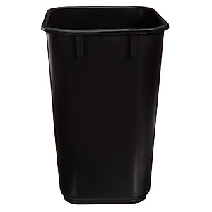 AmazonCommercial 3 Gallon Commercial Office Wastebasket, Black, 2-Pack