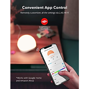 White Noise Sound Machine, Sound Machine with Warm Night Light, 25 Soothing Sounds, APP & Voice Control, Auto-Off Timer, White Noise Maker for Sleeping Baby Adults Kids, Gift for Father's Day