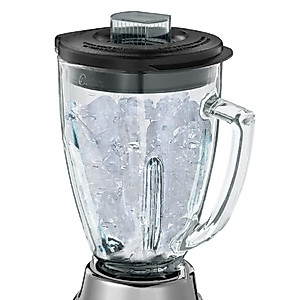 Oster 6844 6-Cup Glass Jar 12-Speed Blender, Metallic Red