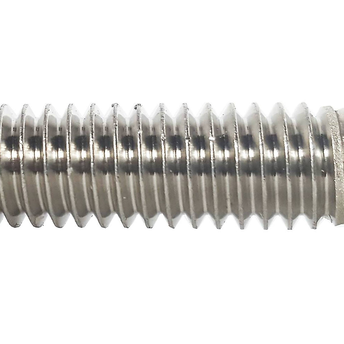 3/8-16 x 2-1/2" Hex Head Cap Screw Bolts, External Hex Drive, Stainless Steel 18-8, Full Thread, Bright Finish, Flat Point, Quantity 10 by Fastenere