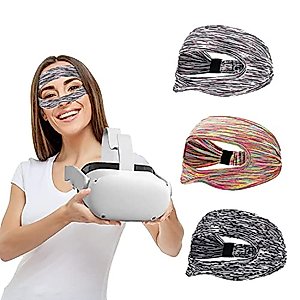 VR Eye Masks Sweat Band VR Face Cover Padding Home Adjustable Sizes for VR Workouts Use with Oculus Quest 2 Oculus Rift Playstation VR (3pcs)
