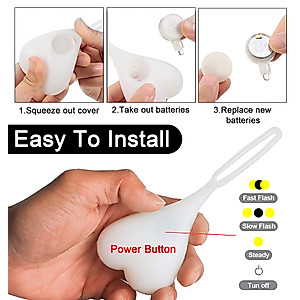 YUERWOVER Bike Balls Tail Light Silicone Cycling Creative Night Essential Reflectors Waterproof LED Warning Rear Light Heart Shaped Bicycle Seat Back Egg Lamp for Truck(Red)