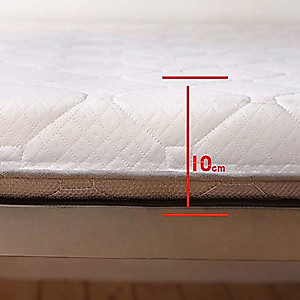 Soft Japanese Quilting Futon Mattresses, Thicken 10cm Tatami Mattress Foldable Floor Mat, Four Seasons Sleeping Pad-Coffee 120x190cm(47x75inch)