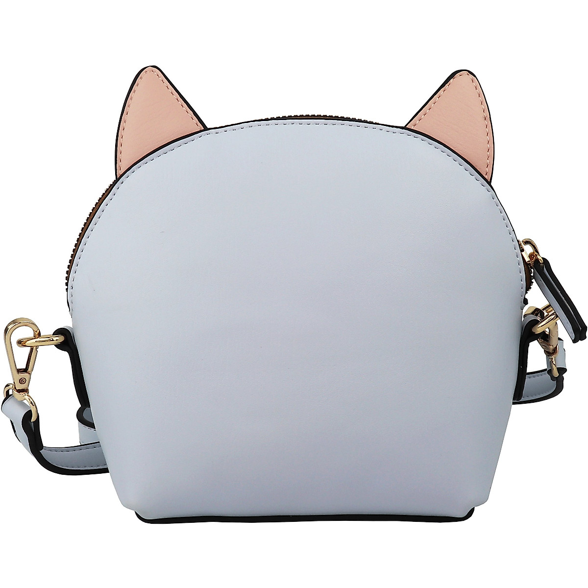 B BRENTANO Vegan Medium Cat 3D Ear Whisker Crossbody Bag (Blue)