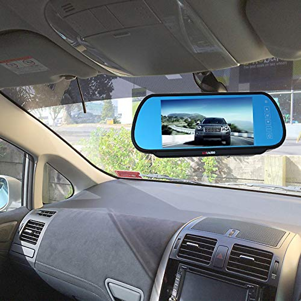 KNRAGHO Compatible for Ford Transit 150 2015-2020, Transit 250 2015-2020, Transit 350/350 HD 2015-2020 Brake Light Backup Camera with 7 inch Clip-on Mirror Monitor ( Transit Van)