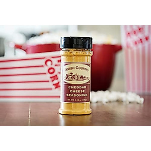 Amish Country Popcorn | Cheddar Cheese Popcorn Seasoning - 5.1 oz | Old Fashioned, Non-GMO and Gluten Free