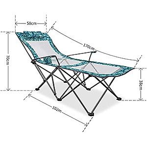 XZGDEN Lightweight Folding Deck Chair Outdoor Portable Lightweight Chair Folding Sun Loungers for Garden Beach Patio Pool 170x58x38cm Sun Lounger Garden Chairs (Color : As Shown, Size : 170x58x38cm)