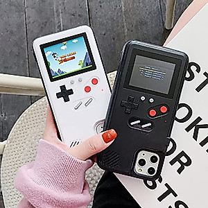 Playable Game Case for iPhone 12 Pro, Retro Gameboy Case for Men and Women, Handheld Gaming Case for iPhone 12 Pro with Built-in Games White
