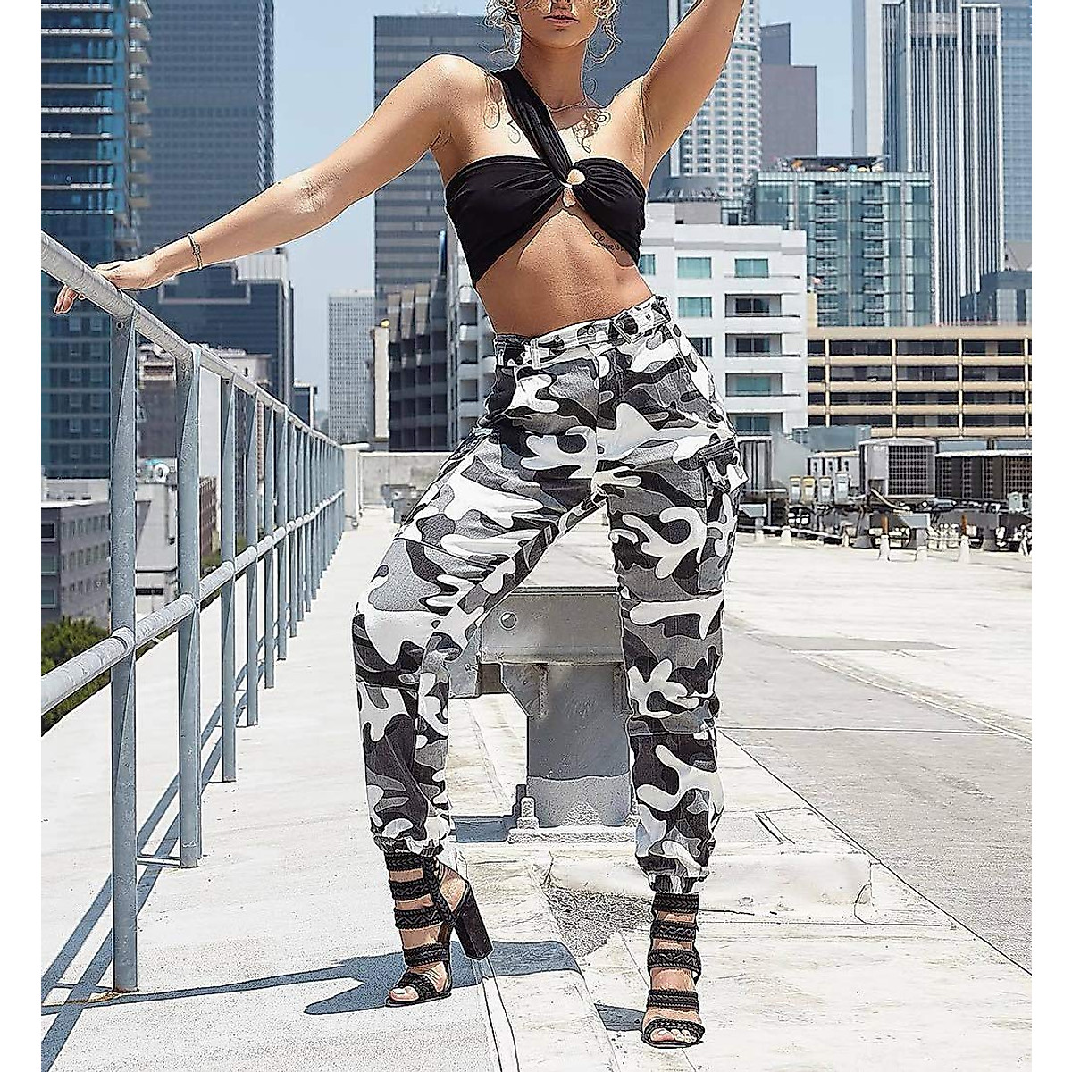 Voghtic Cargo Pants Women Camouflage, Camoflash Pants for Women, Cargo Pants Women