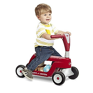 Radio Flyer Scoot 2 Scooter, Toddler Scooter or Ride on, Ages 1-4,Red