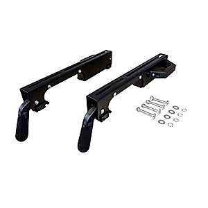 POWERTEC MT4000 Folding Miter Saw Stand with 8-Inch Wheels and 110V Power Outlets, Universal Quick-Release Brackets