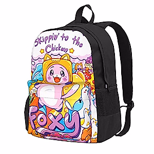 EgVgxir Backpack Foxy Anime Boxy Cartoon Double Shoulder Bag for Unisex 15.6 Inch Laptop Bagpack Large Capacity Travel Backpack for Hiking Work Camping