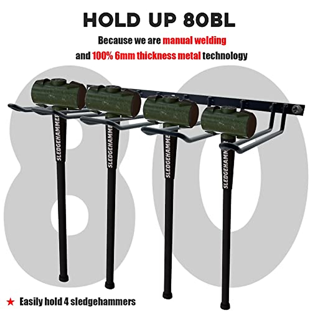 Vikerniel Drill Holder, Power Tool Organizer, 80lb Heavy Duty Bearing Capacity Garage Storage, Wall Mount 4 Cordless Metal Shelf Holder, Utility Storage Rack for Dewalt Cordless Tools for father day gifts