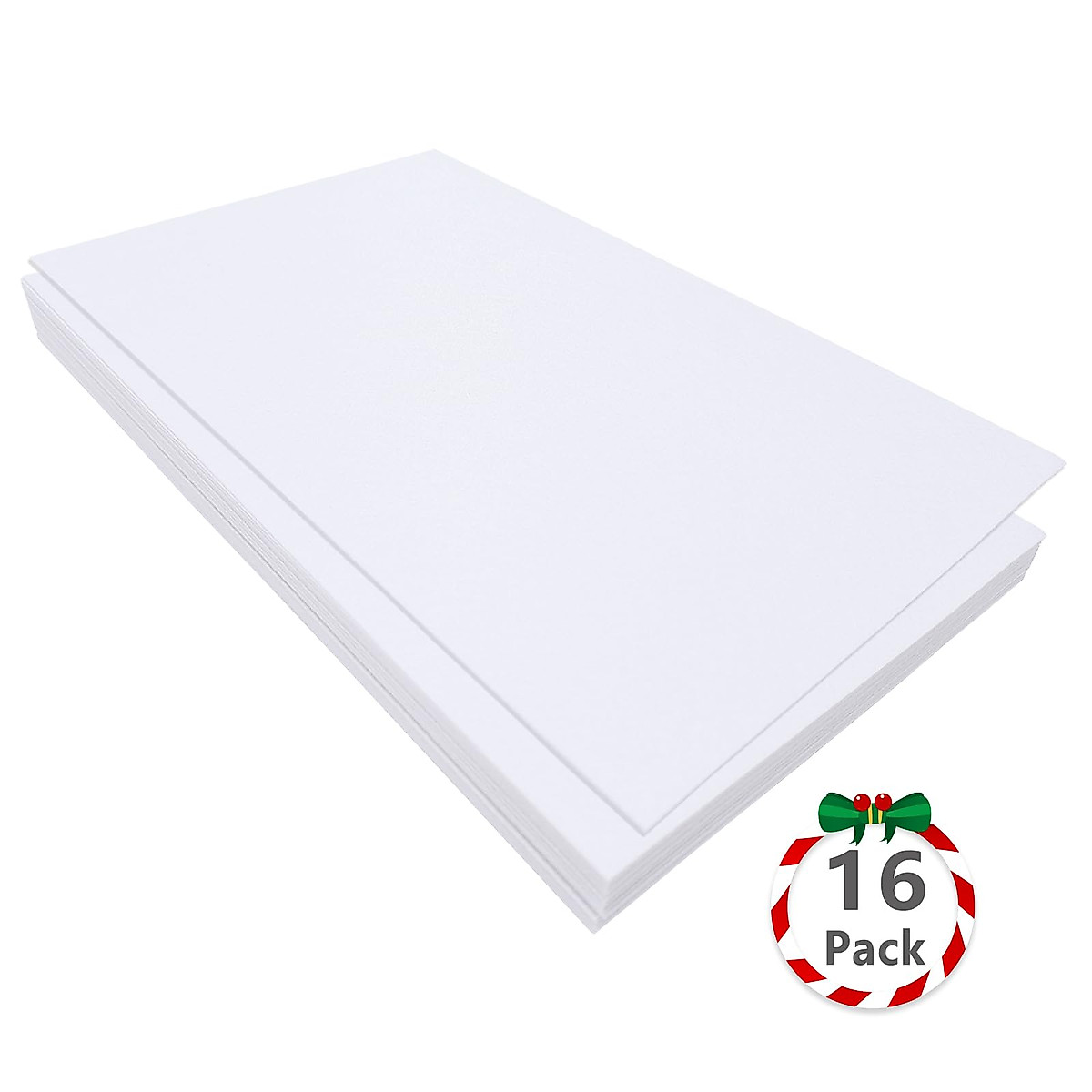 Jtnohx Felt for Crafts, 16 Pcs Felt Fabric, 7"×11.3" Stiff Felt Sheets, Craft Felt Square for Sewing (White)