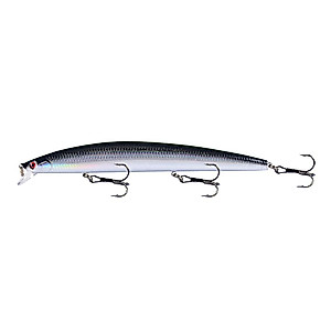 LINGYUE Large Fishing Lures 7.1" Minnow VIB Hard Bait Lures with Treble Hook Lifelike 3D Fishing Eyes Swimbait Crankbait Deep/Shallow Divers Fish Tackle Kits