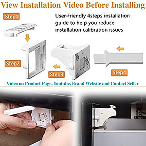 Vmaisi Baby Proofing Magnetic Cabinet Locks (16 Locks and 2 Keys + Installation Cradle Tool)