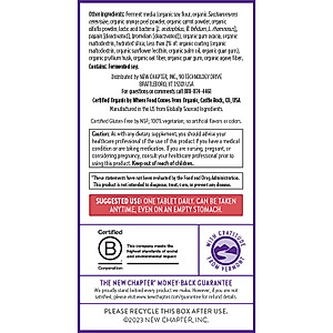 New Chapter Women's Multivitamin 50 plus for Cellular Energy, Heart & Immune Support with 20+ Nutrients + Astaxanthin - Every Woman's One Daily 55+, Gentle on The Stomach, 72 Count