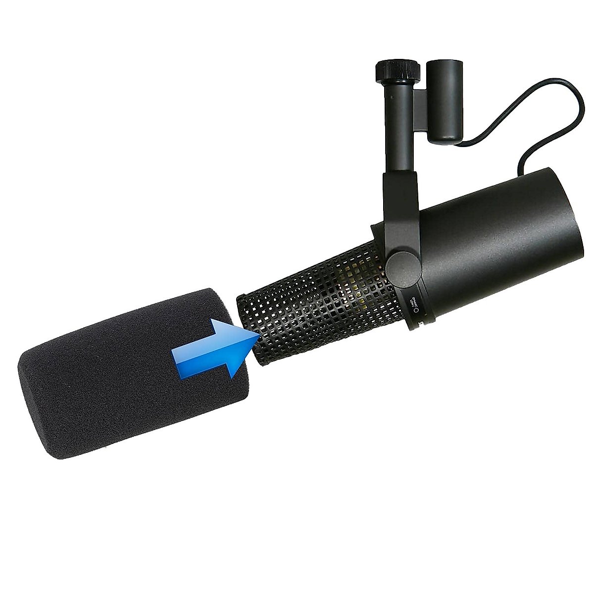 LEFXMOPHY SM7B Windscreen Mic Foam Replacement for Shure SM7B SM7dB Vocal Microphone A7WS Pop Filter, Noise-Cancellation Windsock Cover