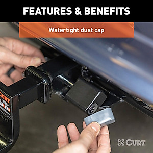 CURT 23020 Trailer Hitch Lock, 1/2-Inch Pin Diameter, Fits 1-1/4-Inch Receiver