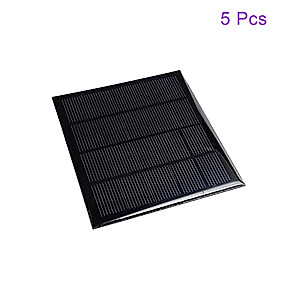 DMiotech 5 Pack 5V 300mA 104mm x 140mm Mini Solar Panel Cell for DIY Electric Power Project