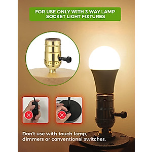 LOHAS 3 Way LED Light Bulbs 50/100/150W Equivalent, 3-Way LED Bulbs Soft White 3000K, Dimmable A19 LED Light Bulb E26 Base for Bedroom, Kitchen, Living Room, 2 Pack