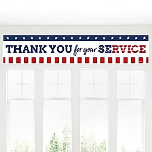 Big Dot of Happiness Happy Veterans Day - Patriotic Decorations Party Banner