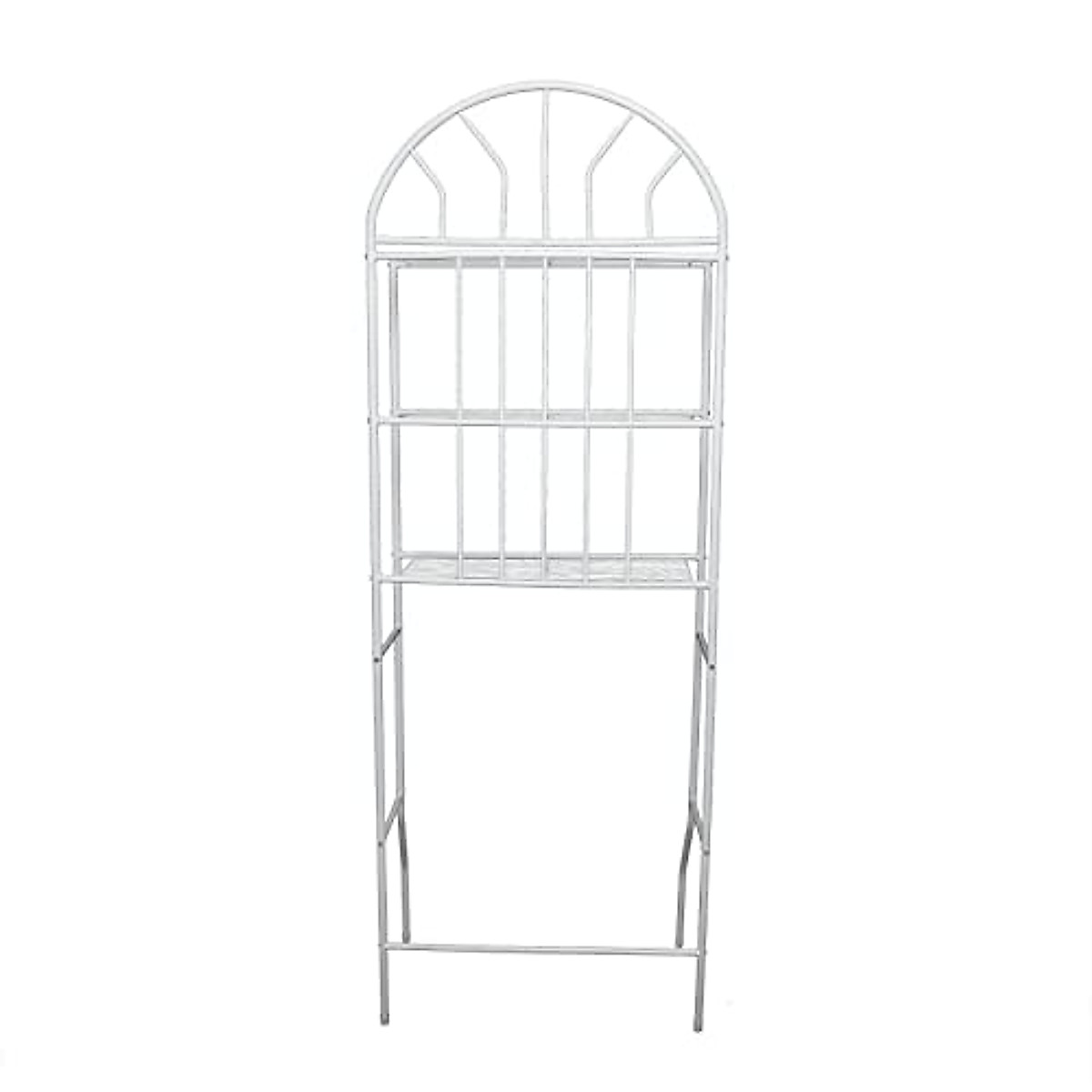 3-Tier Over The Toilet Storage Rack, Shelves Bathroom Organizer Shelf Space Saver, Multifunctional Bathroom Organizer Over Toilet Shelf, Stable Freestanding Toilet Rack - 69.7*25.6*13.4in