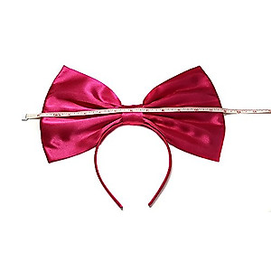 EmilyRose Couture Giant Extra Large Hair Bow Collection (Headband, Hot Pink Barbie in Satin)