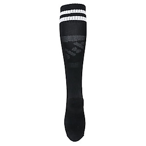 4 Pairs Soccer Socks Football Sport Team White Black Knee High Socks For Youth Boys Girls, Best for Running, Present for 5 6 7 8 9 10 11 12 Year old Kids