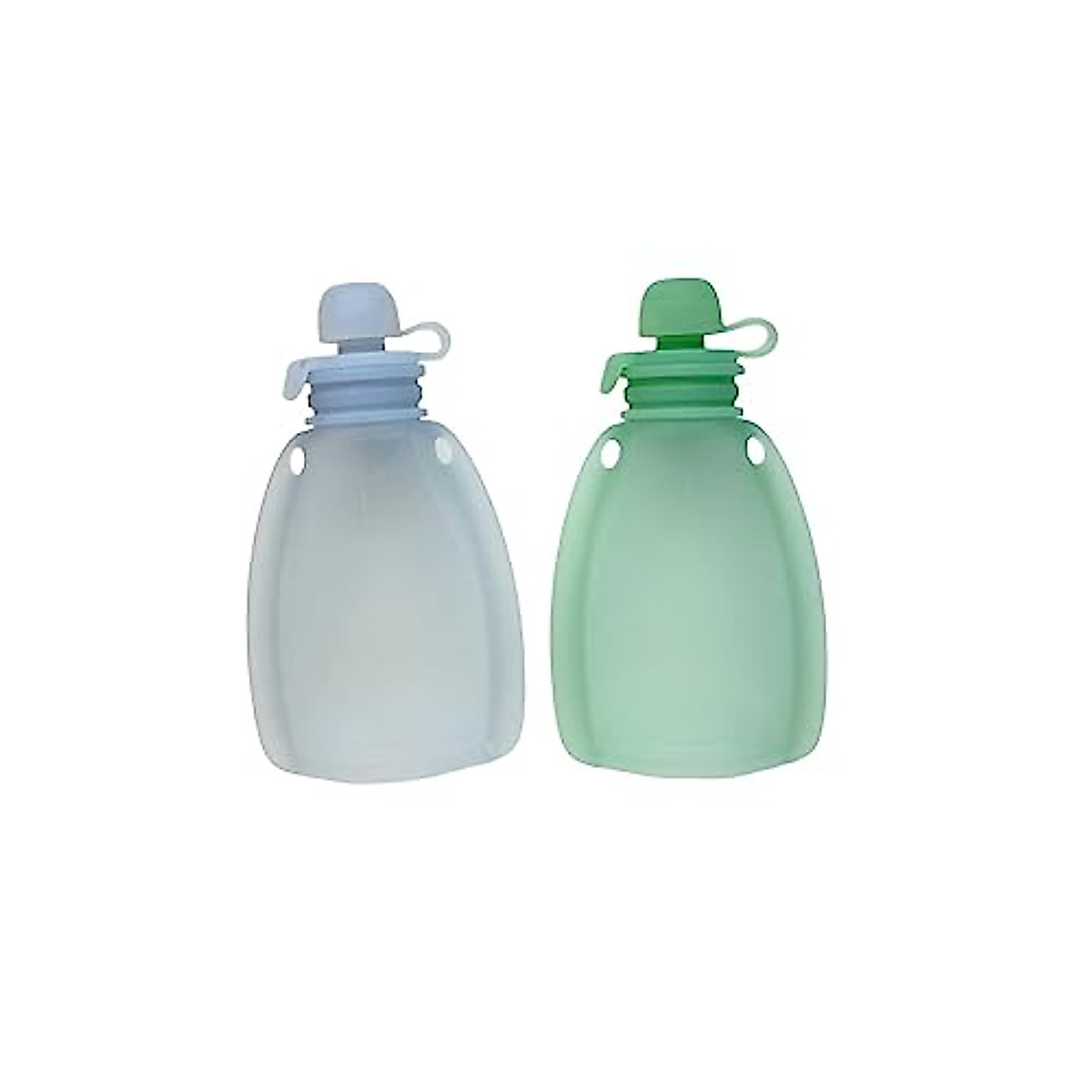 Jane & Kate Reusable Baby Food Silicone Pouch, 100% Silicone, Baby Food Storage Squeezable Pouch, Dishwasher Safe, Freezer Safe, Oven Safe, 2 Pack