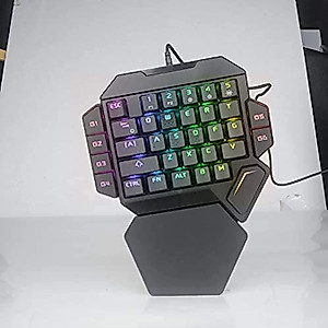 HYK One-Handed RGB Mechanical Feel Gaming Keyboard, Small Gaming Keyboard