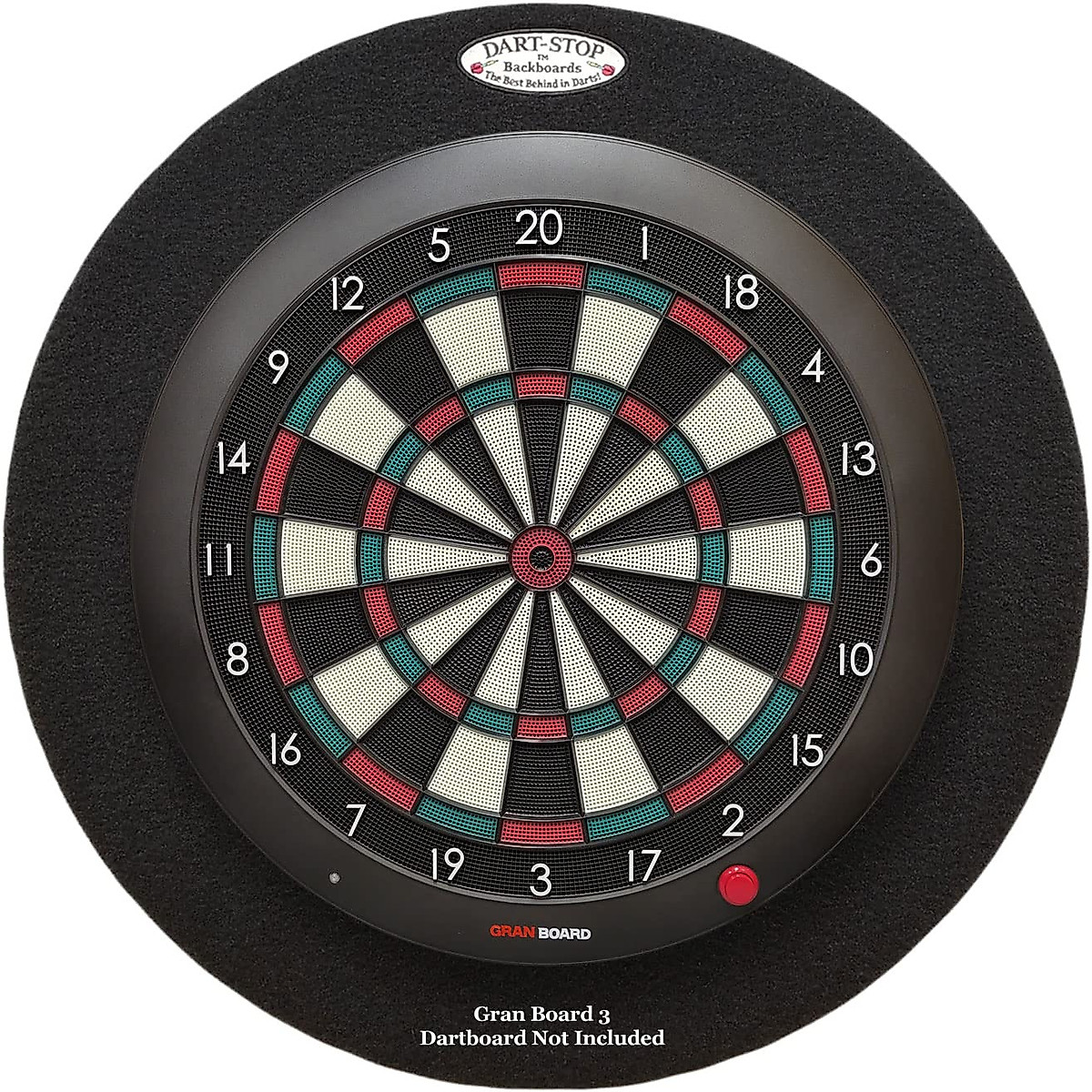 Dart-Stop 29 inch Round Black Pro Dart Board Backboard | Wall Protector | Dartboard Surround