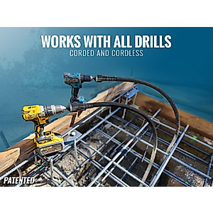 TEMCo Cordless Concrete Vibrating Tool, Drill-powered Concrete Vibrator