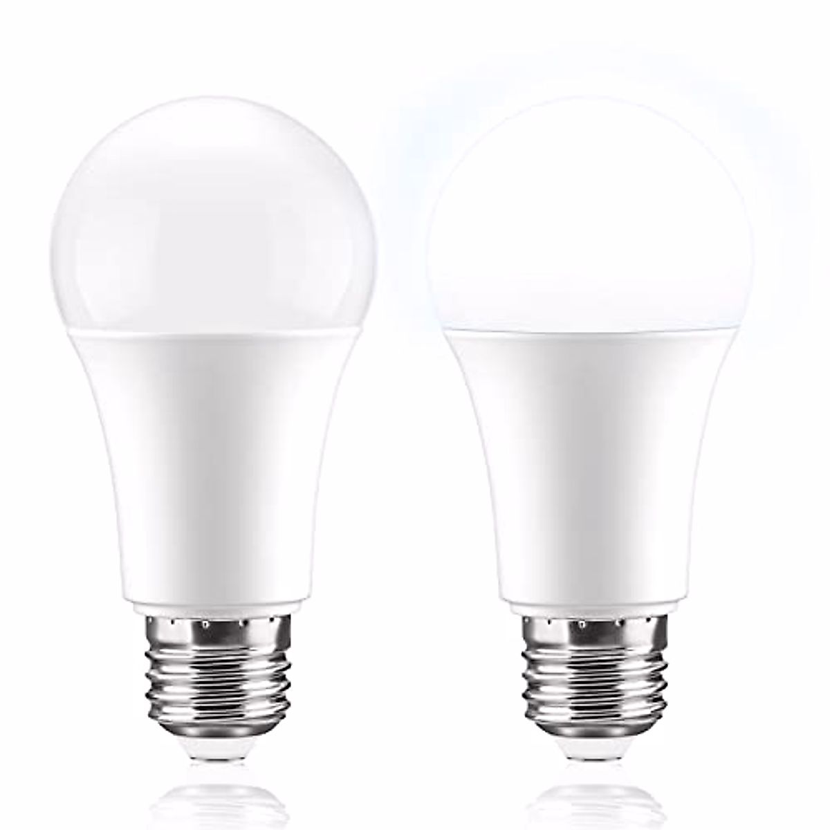 Dusk to Dawn Light Bulbs Outdoor 100 Watt Equivalent - 2 Pack E26 12W Automatic On/Off Sensor Light Bulb Daylight 6000K A19 Outdoor LED Light Bulbs