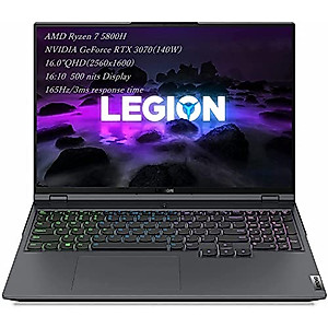 Newest Lenovo Legion 5 Pro Gen 6 Gaming Laptop | 8-core AMD Ryzen 7 5800H | 16.0" QHD (2560x1600) IPS 165Hz Display | GeForce RTX 3070(140W) | Type-C | w/ 32GB SD Card (32GB RAM | 1TB PCIe SSD)