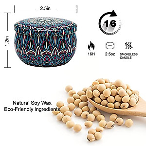 12 Pack Scented Candles Gift for Families and Her,2.2OZ Make with Natural Soy Wax and Oils Aromatherapy Candles with Various Fragrances