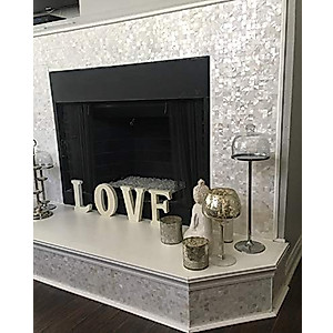 Art3d White Seamless Mother of Pearl Tile Shell Mosaic for Bathroom/Kitchen Backsplashes (10 Sheets)