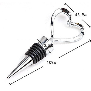 3 PCS Stainless Steel Love Design Heart Shape Wine and Beverage Bottle Stoppers