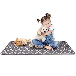 Roiboty Kitchen Mat Anti-Fatigue Kitchen Rug Cushioned Floor Mat, 17.3"x47.2", Waterproof & Non-Slip Kitchen Mats and Rugs, Comfort Standing Mat for Kitchen Floor, Laundry, Office, Sink, Desk, Gray