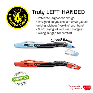 Maped Visio Left Handed Pens, Pack of 3, Assorted Colors (224324)