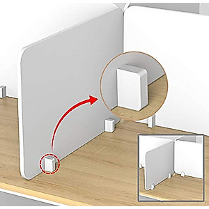 Sneeze Guard Panel for Desk Personal Protection Shield PVC Wood Board Privacy Shields Partition Panel for Office, Classroom, Exam, Restaurant-Green[40x50cm]
