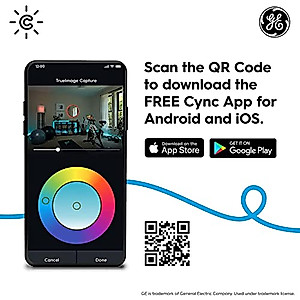 GE CYNC Smart LED Wafer Downlights, Color Changing and White Tones Wafer Lights, No Recessed Housing Required, 4 Inches (3 Pack)