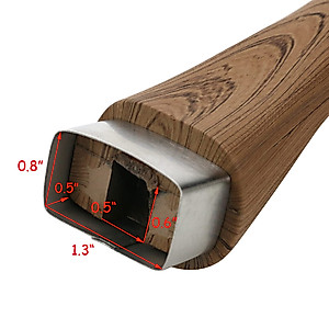 HEVSTIL Wooden Pot Handle Stainless Steel Milk Pan Handle Scald-Proof Long Handle Grip Replacement with Screw for Different Pan, Pot, Saucepan,Kitchen Cookware Accessory