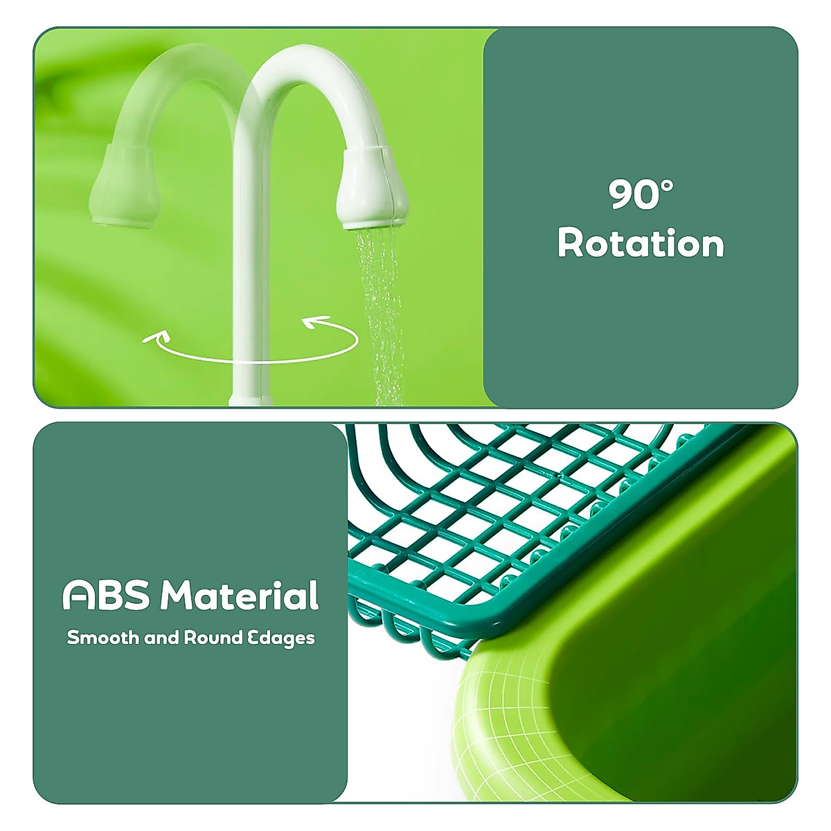 Kids Kitchen Sink Toy Set with Running Water 23Pcs Playing Dishwasher with Automatic Water Cycle System Pretend Play Toy for Kids Boys Girls Toddler